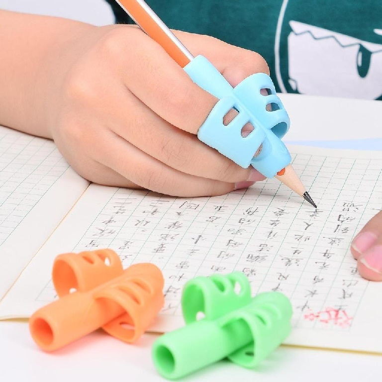 Browns Pencil Grip Holder Writing Guide for Kids 2 Finger Hand Write ...