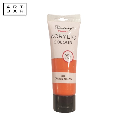 Berkeley Acrylic Color 301 75ml Finest Yellow Orange (Paint) - Art Bar ...
