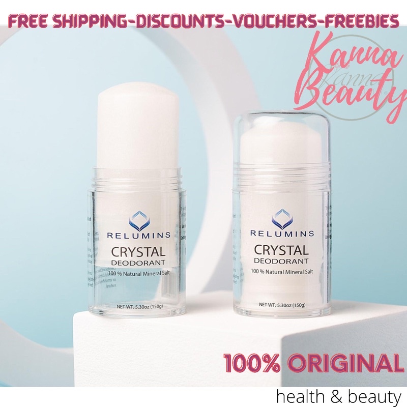 Relumins Natural Mineral Salt Crystal Deodorant 150g | Shopee Philippines