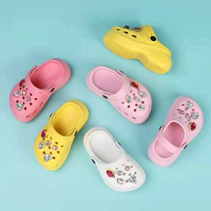 10 PCS JIBBITS Bae Clog Crocs For Kids Inspired Thick sole Accesories ...
