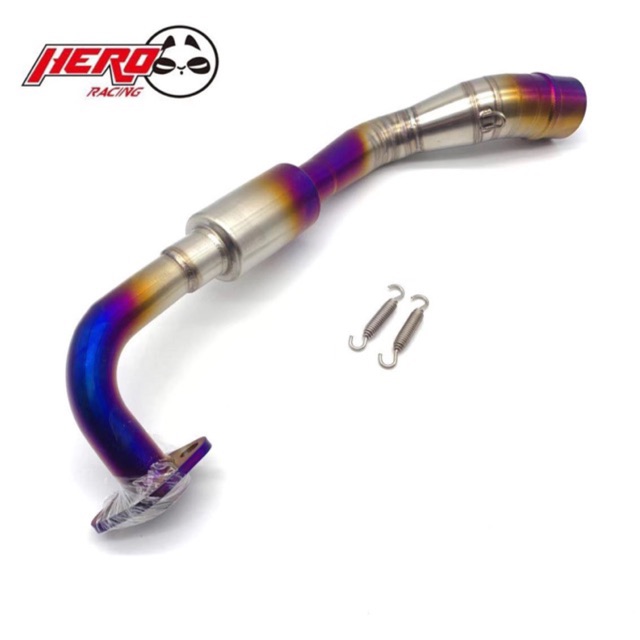 🇹🇭Titanium Elbow Exhaust Pipe With Muffler Spring For Nmax | Shopee ...
