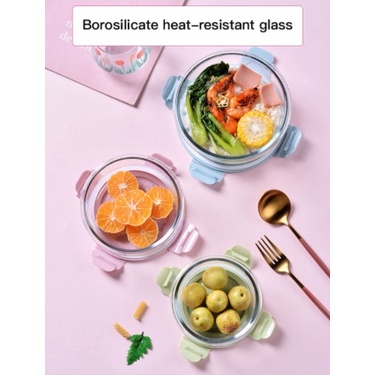 LG DELISOGA AGPK13/L3 (3PCS) Round Lunch Box Food Storage Glass Food ...