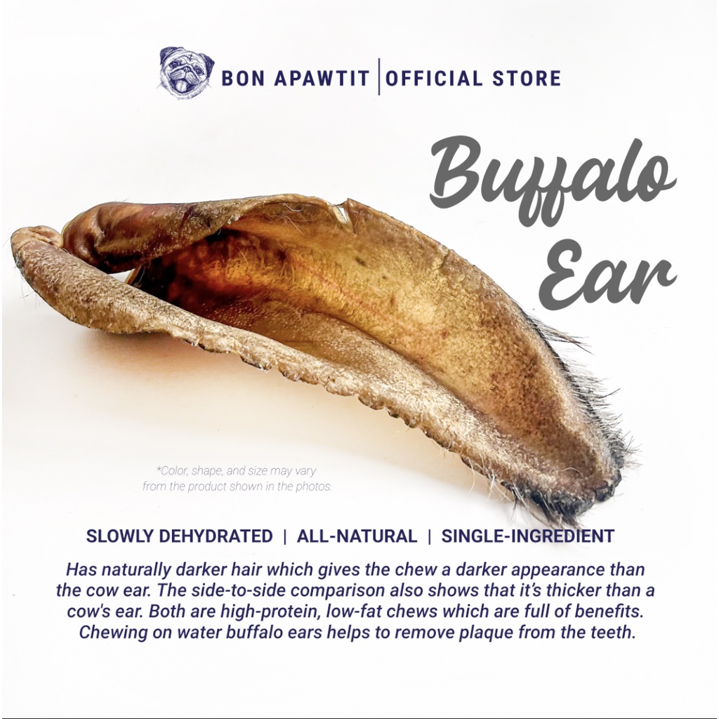 Dehydrated Buffalo Ear Dog Chew (Whole- Sold per pc) | Shopee Philippines