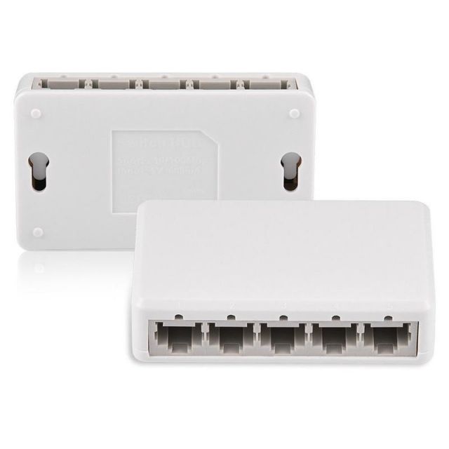 Ethernet Internet Splitter Hub Network Switch Computer 5 Ports 10/100 ...
