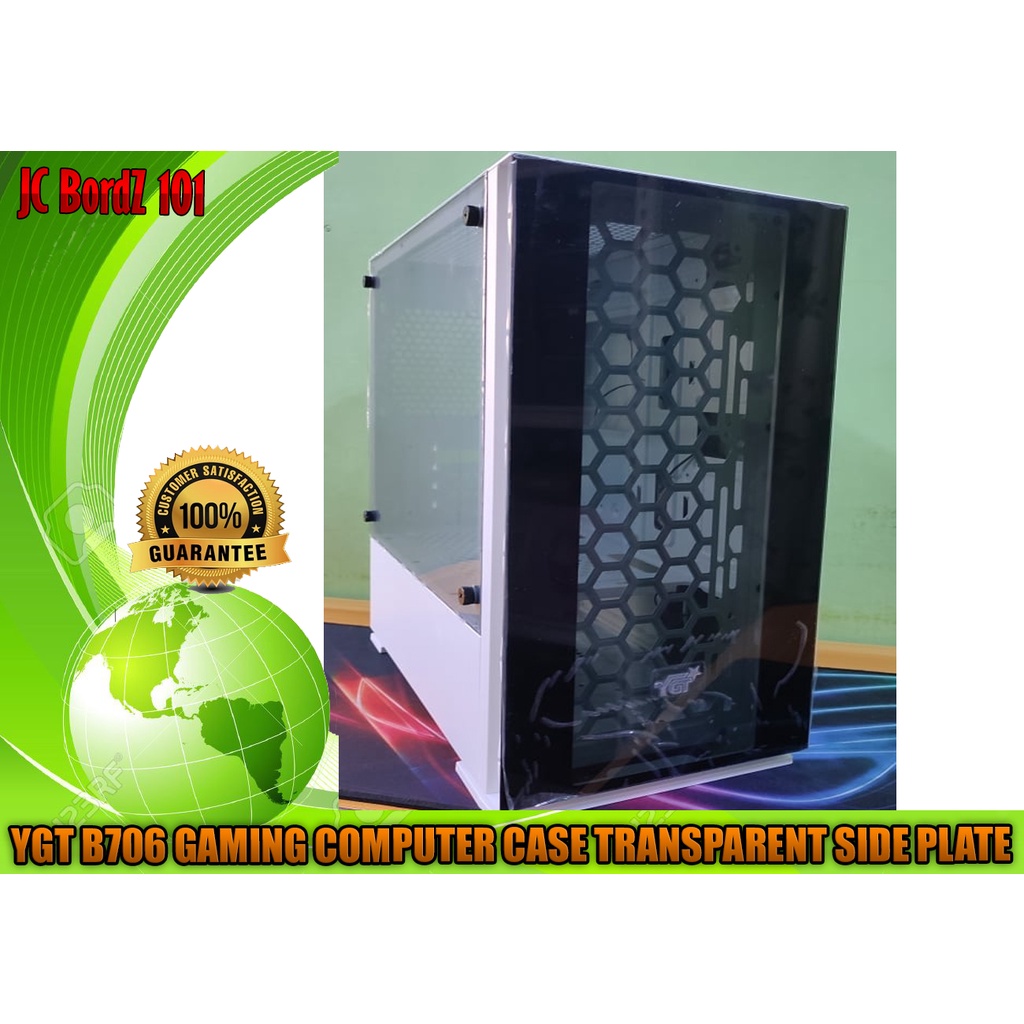 GAMING COMPUTER CASE B706 Gaming (White/Black) Desktop Case Pc Case ...