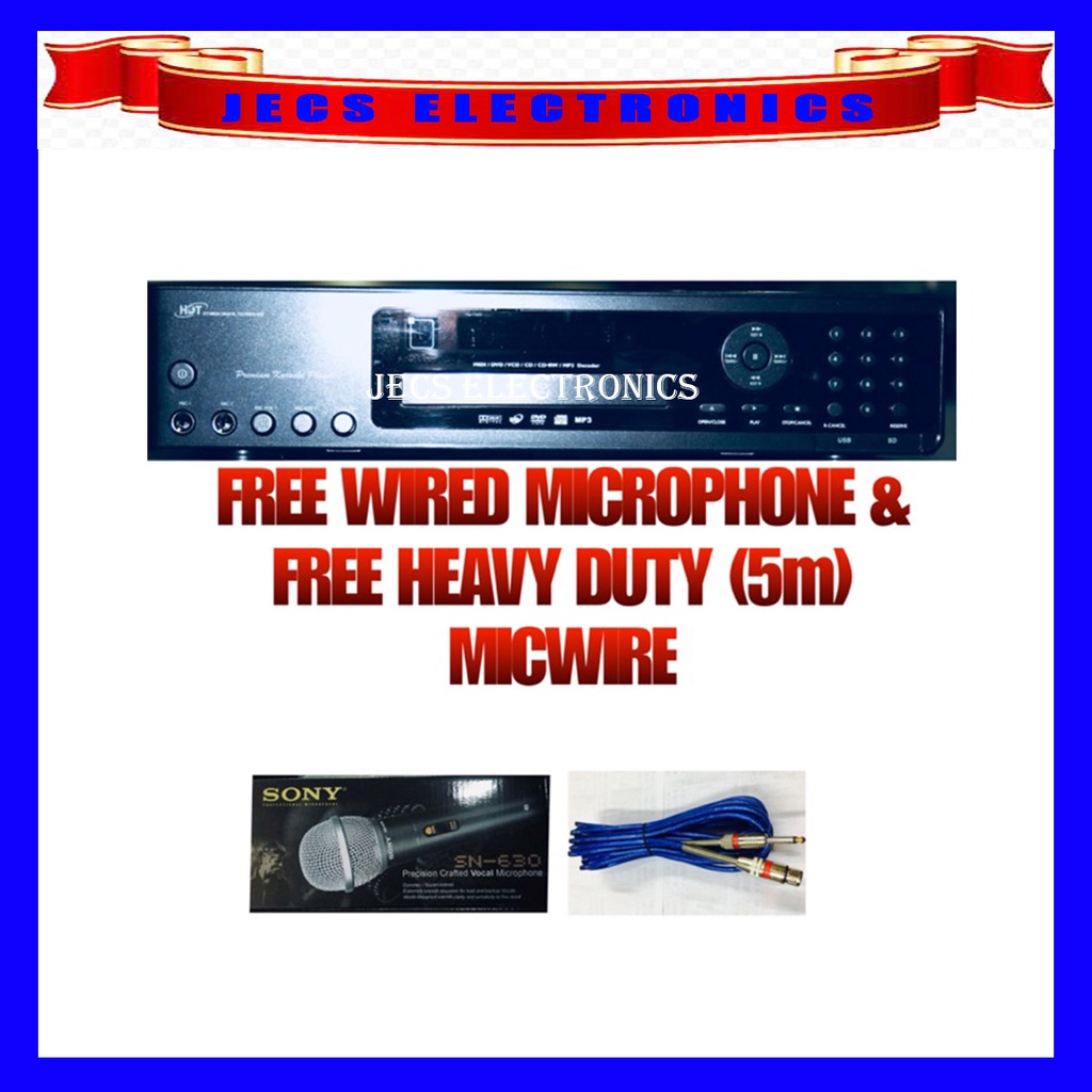 HYUNDAI P98 PRO(N) KARAOKE PLAYER-FREE WIRED MICROPHONE | Shopee Philippines