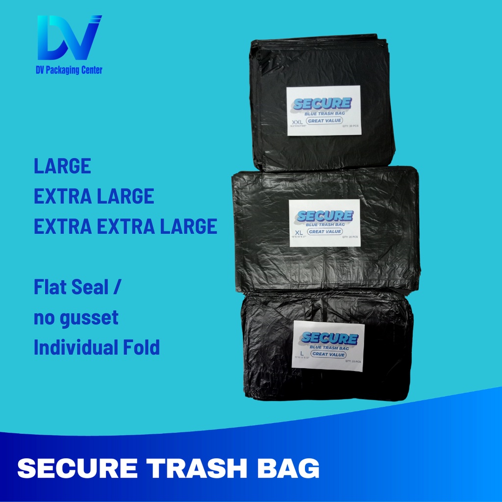 Secure Trash Bag - Folded (1 Pack x 20pcs) | Shopee Philippines