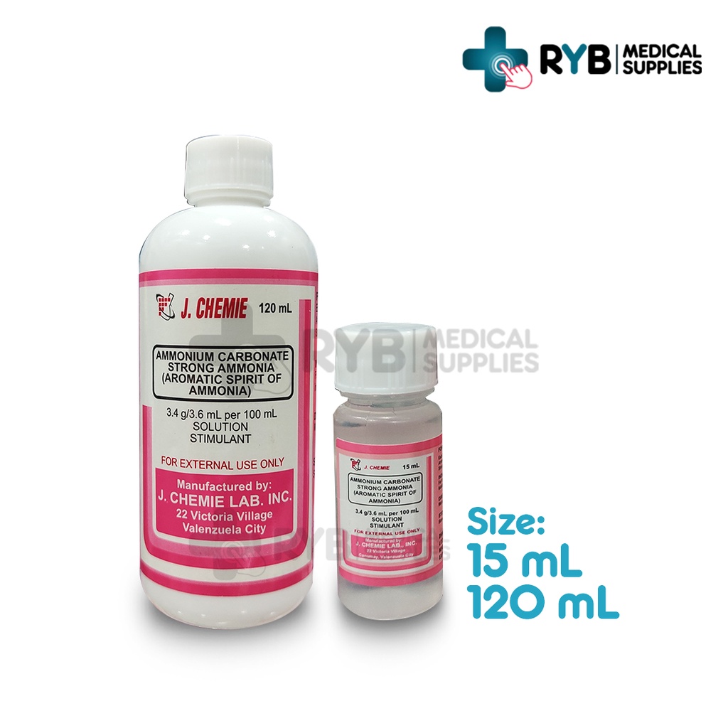 Spirit Of Ammonia (15ml and 120ml) Aromatic Ammonia Spirit | Shopee ...