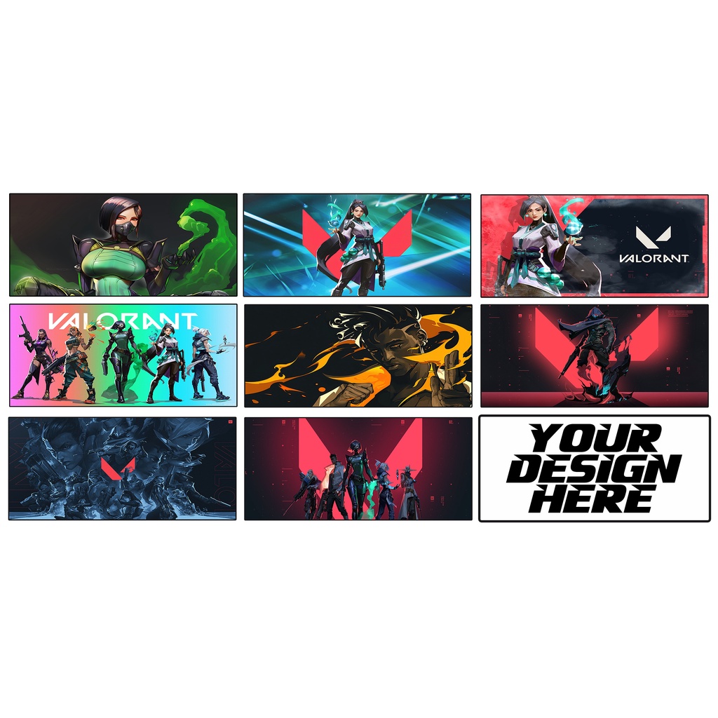 EXTENDED GAMING MOUSEPAD - VALORANT DESIGNS 30*70CM*3MM | Shopee ...