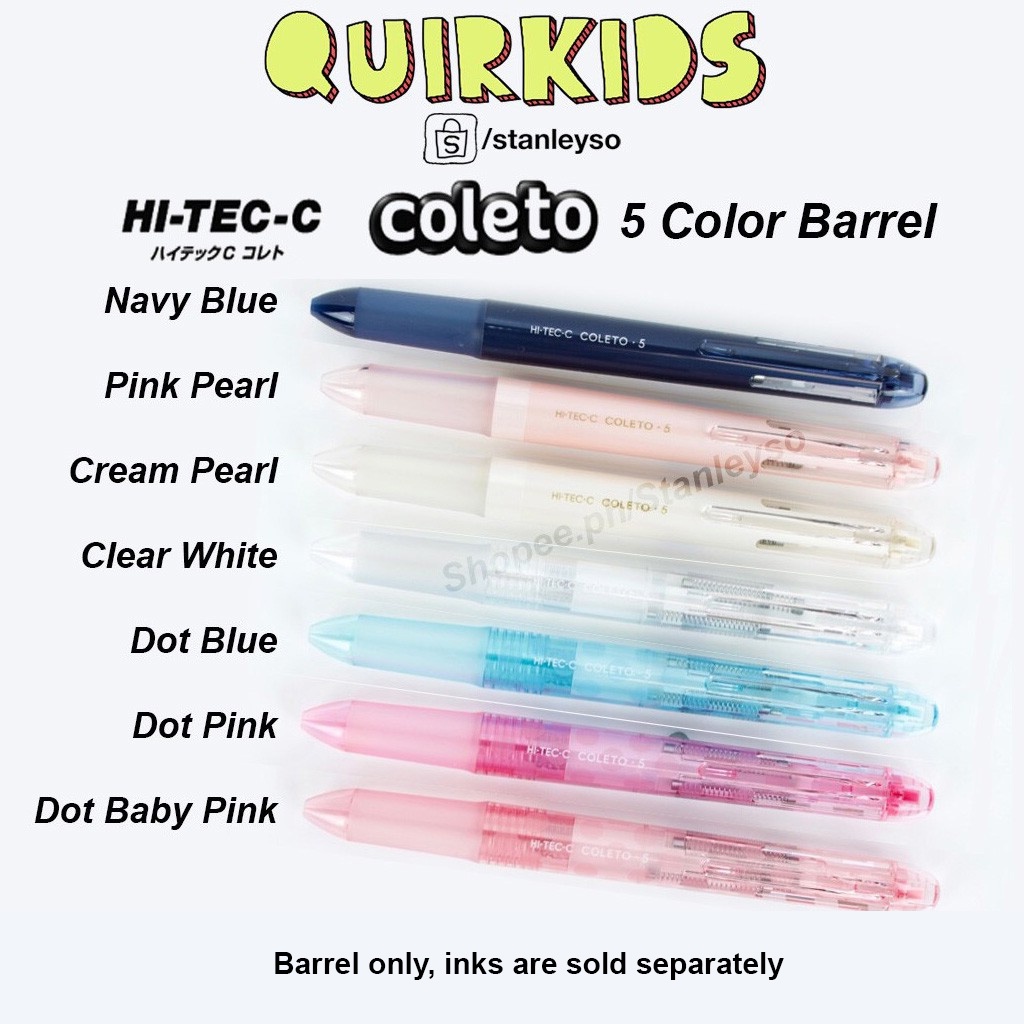 5 Color Barrel Coleto Pilot Hi-Tec-C | Shopee Philippines