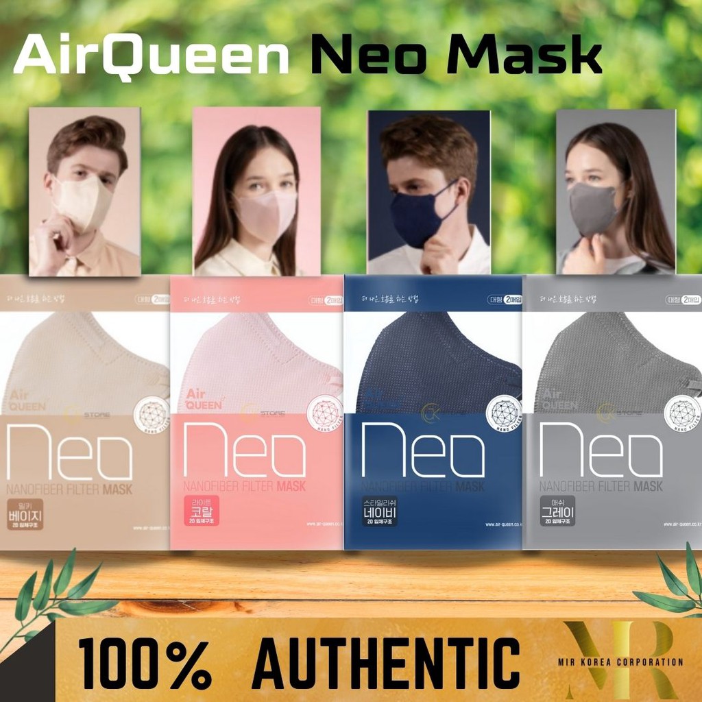AirQueen NEO MASK (NANO FIBER MASK), Korean Authentic mask, Facemask ...