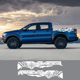 x2 Car Stickers Tire Print Compass Adventure Off Road Tail Vinyl ...