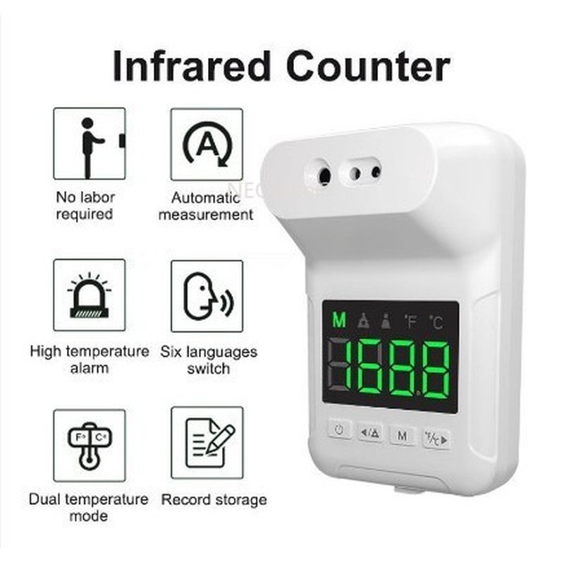 Non-contact Handsfree LCD Forehead Body Infrared Thermometer ...