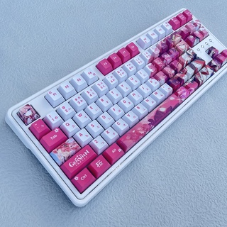128 Keys Genshin Impact Yae Miko Keycaps Cherry Profile Anime PBT Dye ...