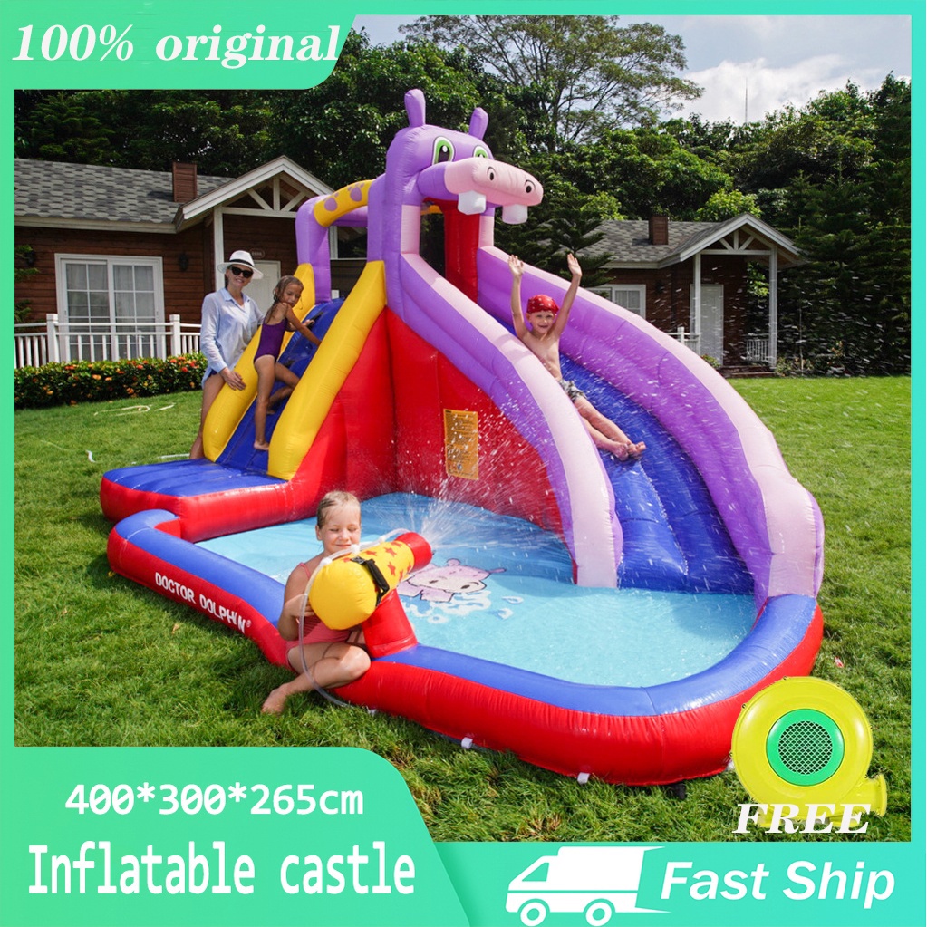 Inflatable slide playground Castle Outdoor Slide baby playground ...