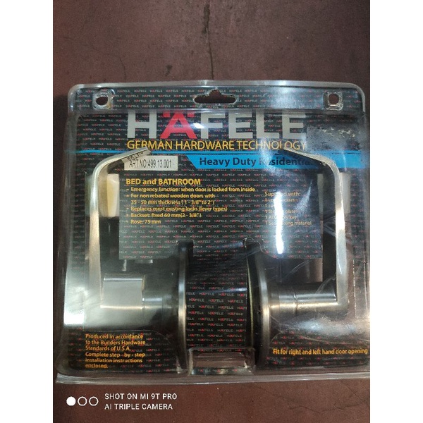 Original Hafele Lever Type Doorknob | Shopee Philippines