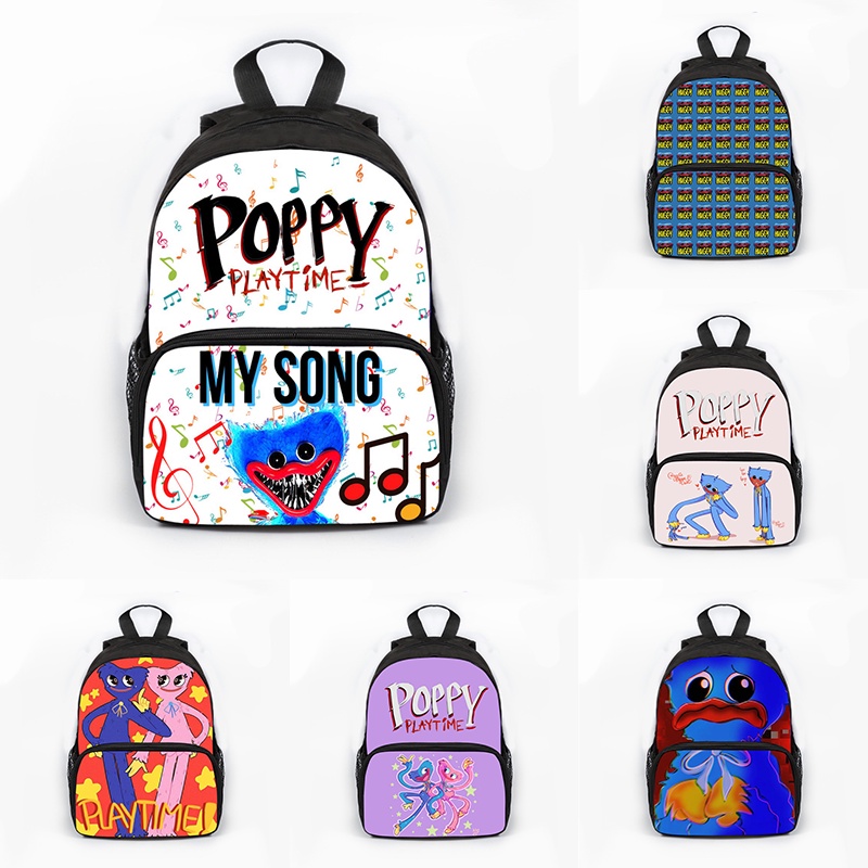 Poppy Playtime Huggy Wuggy Backpack Kids School Bag Travel Laptop Book ...