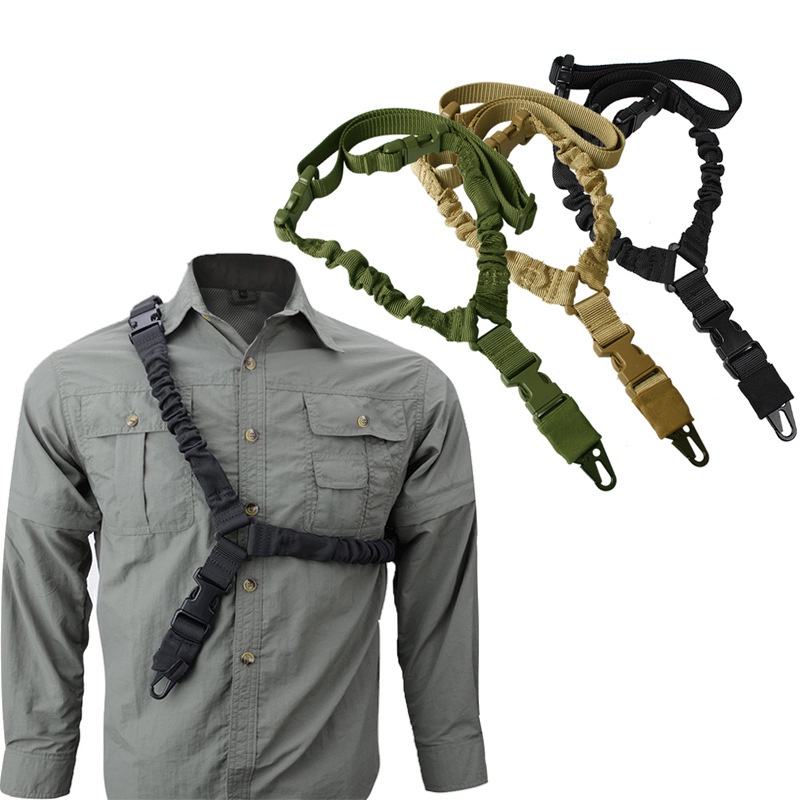 Outdoor American single-point tactical gun rope nylon diagonal tactical ...