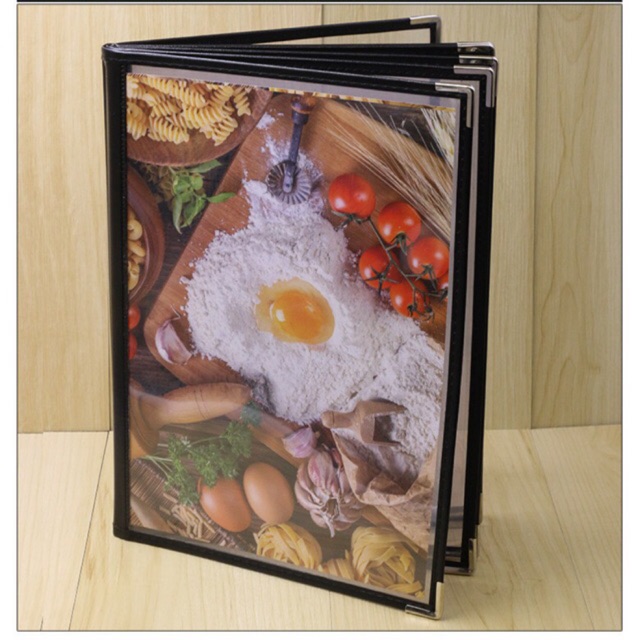 Transparent cover Menu Book Menu stand with 6 pages 12 faces | Shopee ...