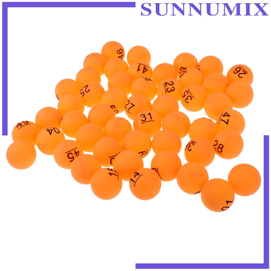 13pcs Lottery Number Balls Abs Table Tennis Printed Pong With Storage ...