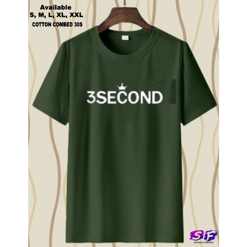 Distro T-SHIRT 3 SECOND FORMAL COMBED 30S | Shopee Philippines