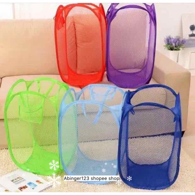 Folding hamper laundry basket laundry net | Shopee Philippines