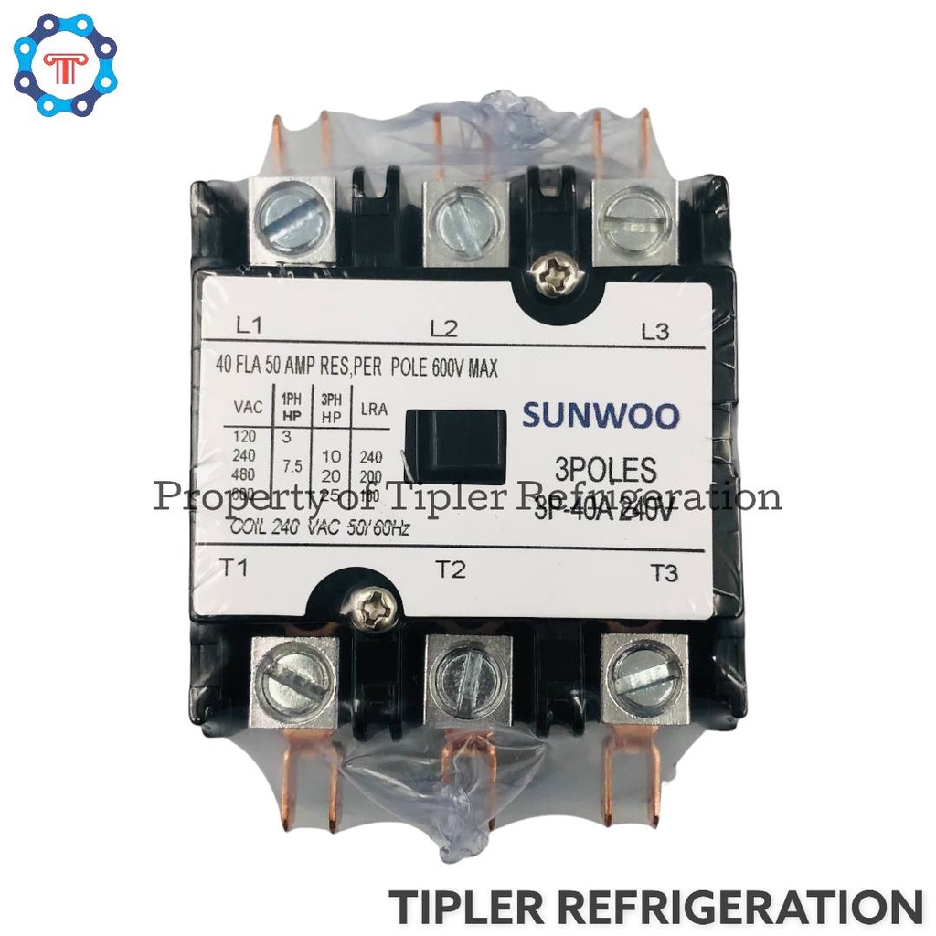 Magnetic Contactor 3 Pole (40 FLA, 50A RES) | Shopee Philippines