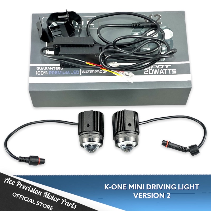 K-ONE MINI DRIVING LIGHT V2 DUAL MODE- 20WATTS-SPOT (3 Wires) | Shopee ...
