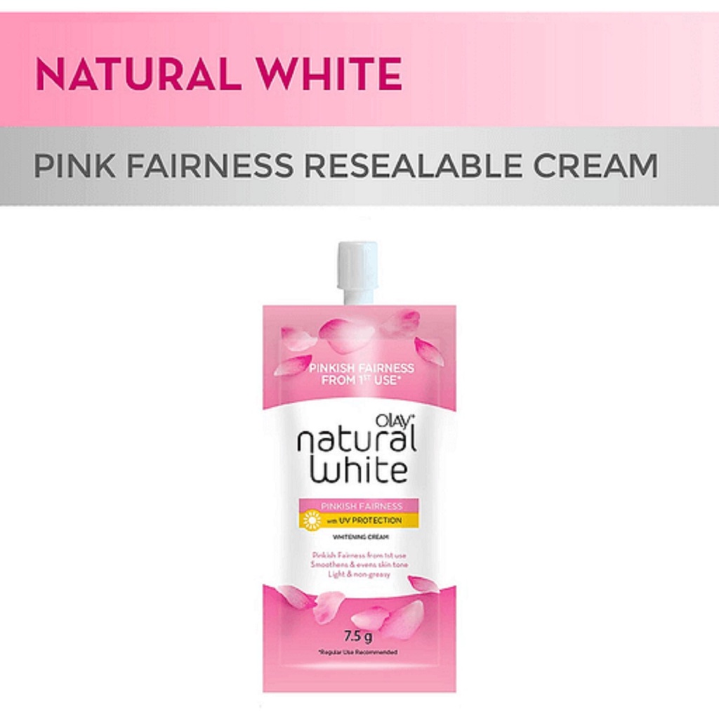 OLAY Natural White Pink Fairness Resealable Cream 7.5g | Shopee Philippines