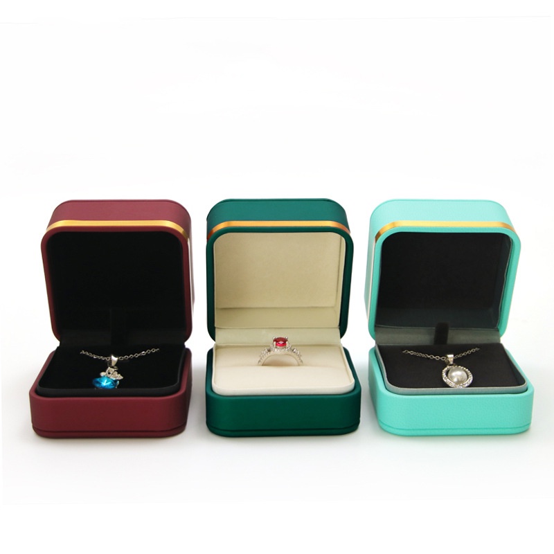 PU Leather Ring Box, Luxury Velvet Jewelry Ring Boxes for Proposal ...