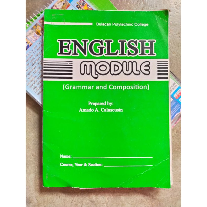 English Module Grammar And Composition College Book Shopee Philippines