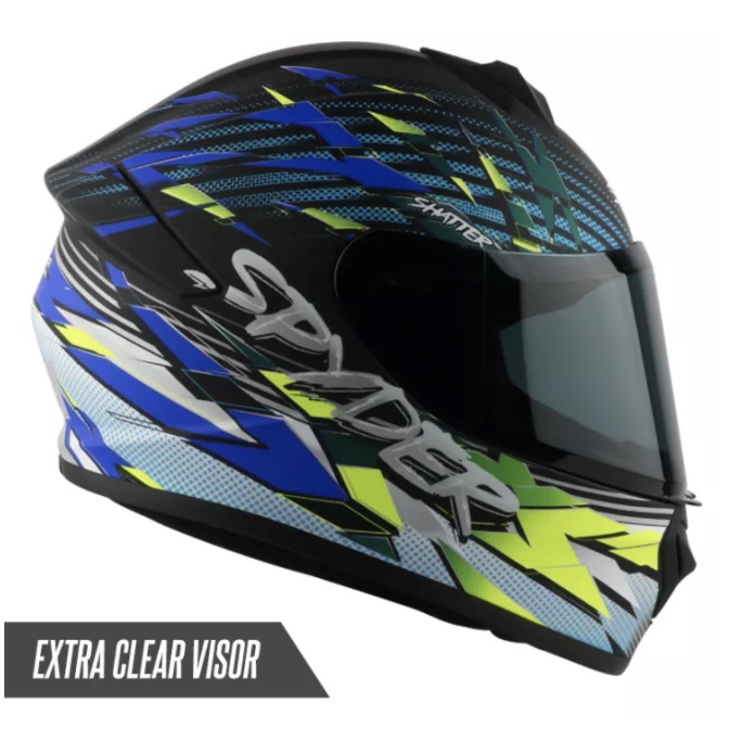 Spyder Full-Face Helmet Spike 2.0 G Series 6 (FREE Clear Visor ...