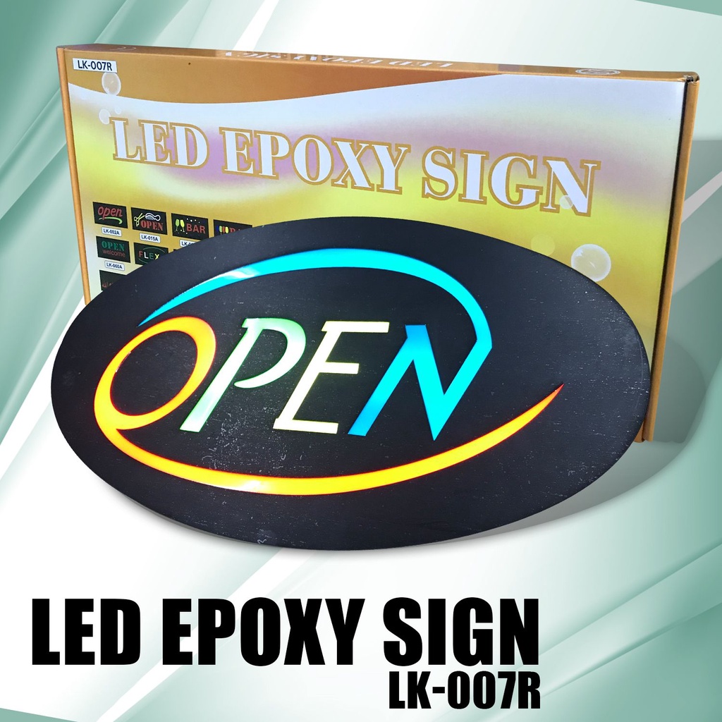 Epoxy Led "OPEN" Signage Round Shaped Heavy Duty | Shopee Philippines