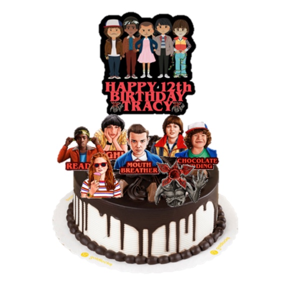 STRANGER THINGS PERSONALIZED CAKE TOPPER SET | Shopee Philippines