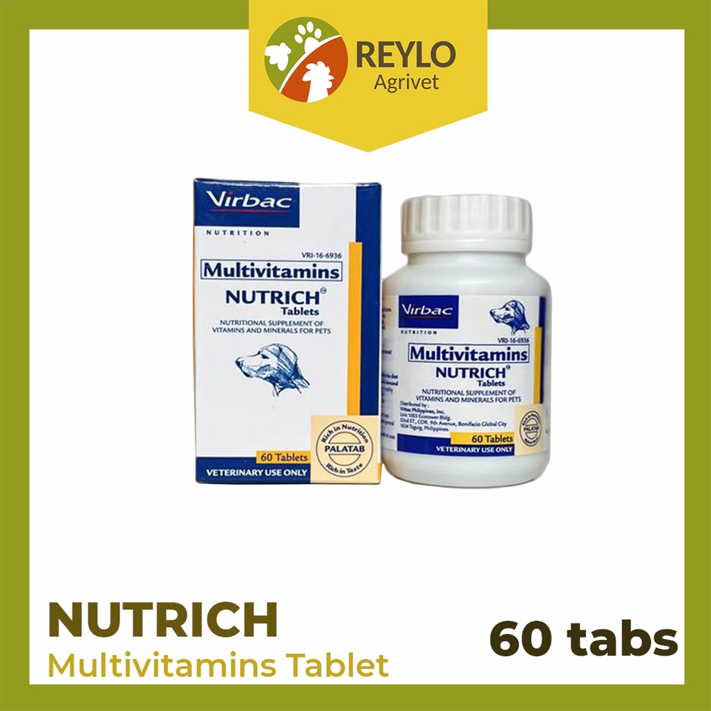 NUTRICH Virbac Multivitamins Tablets (60 tablets) | Shopee Philippines NUTRICH Virbac Multivitamins Tablets (60 tablets) | Shopee Philippines