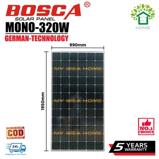 BOSCA 5 Year Warranty 320W Solar Panel Mono 320 Watt 12 Volt Pv Solar ...