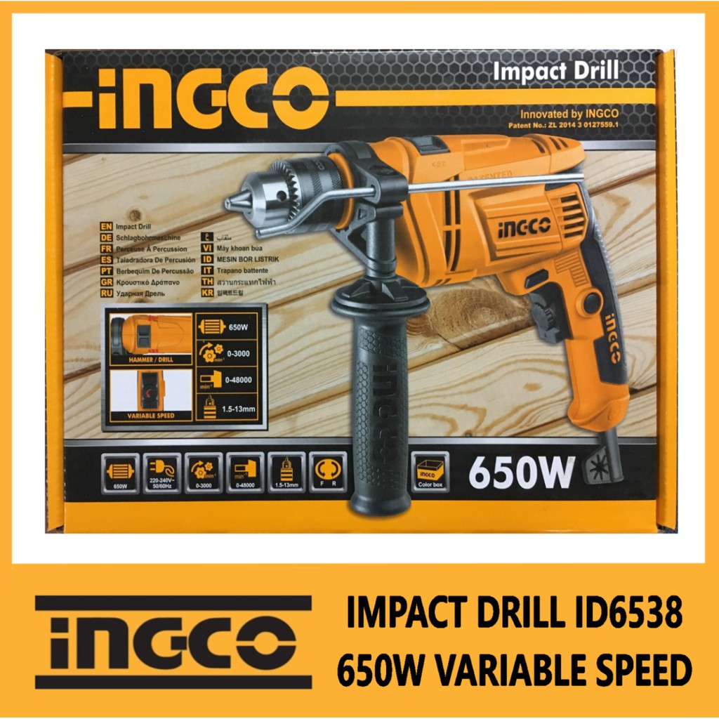 Ingco Impact Drill Variable Speed ID6538 650W Original Authentic ...