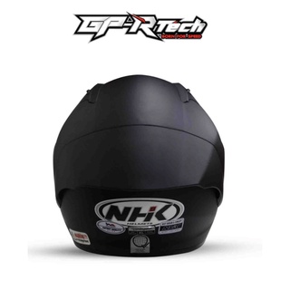 NHK Helmet GPR TECH V2 Solid Black Doft Long Spoiler Double D Ring ...