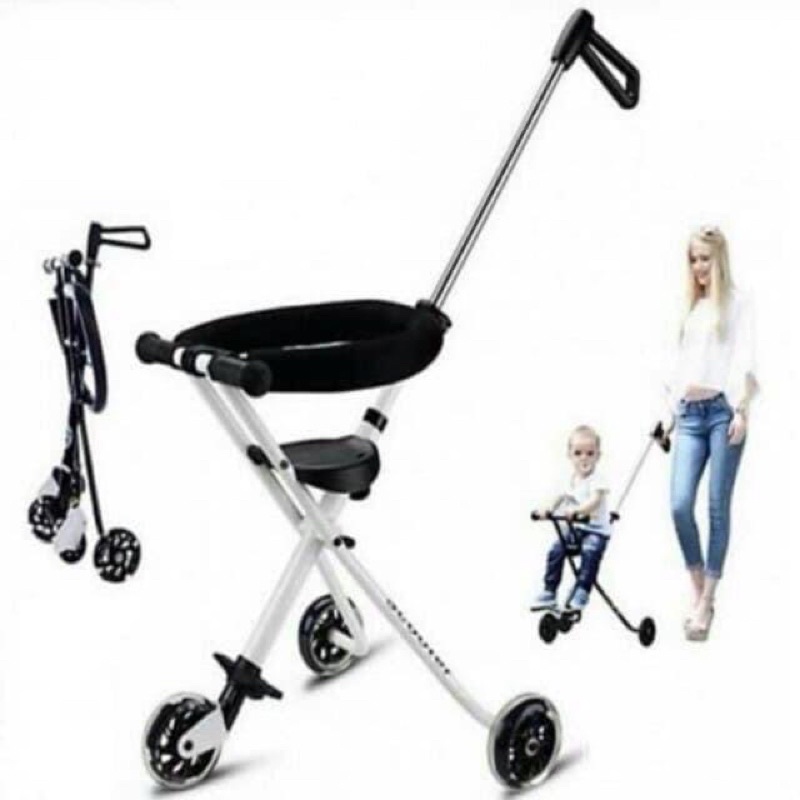 3 Wheels Foldable Kids Magic Stroller Lightweight Tricycle Children ...