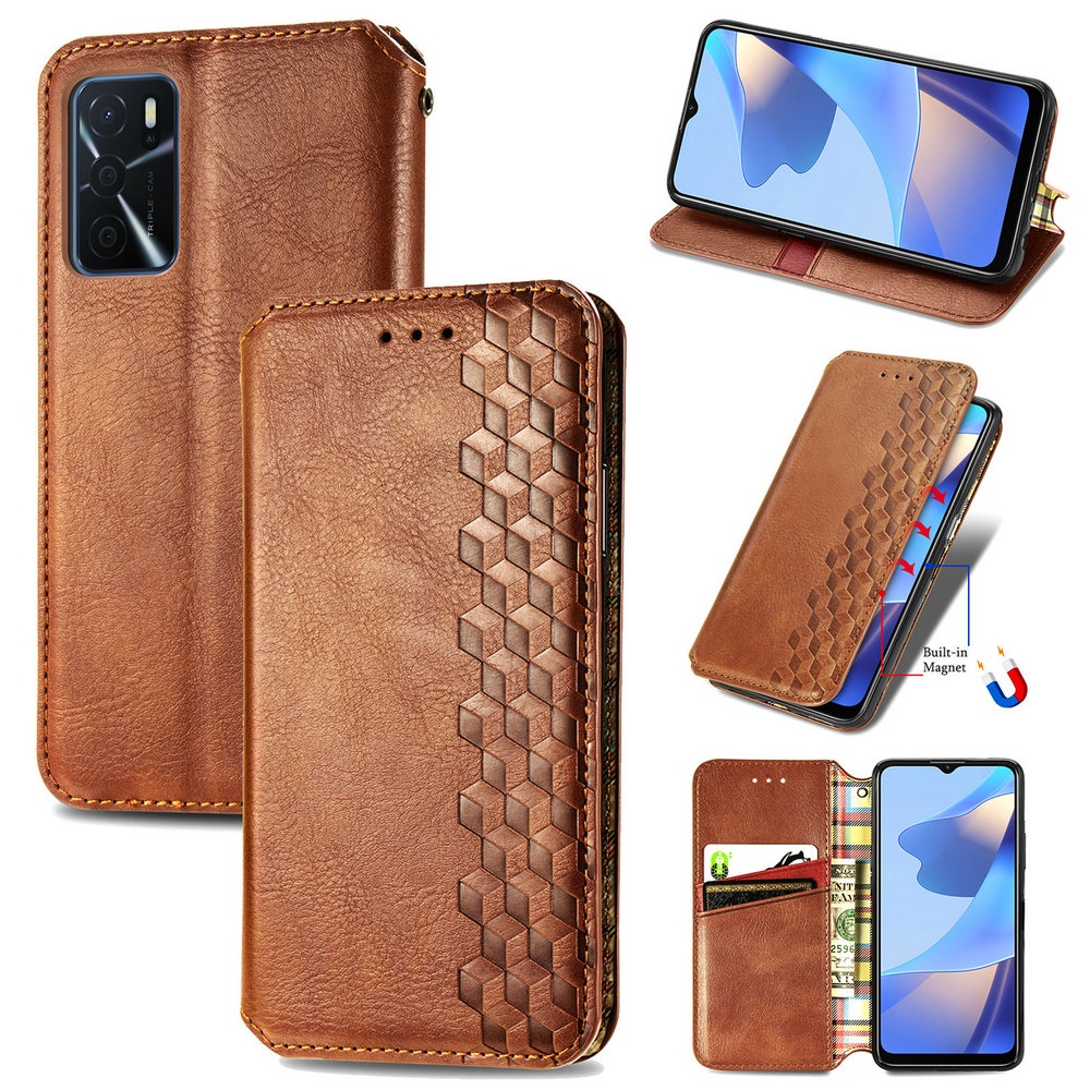 Leather Flip Case Magnet Texture Book Skin OPPO A16S Luxury Case OPPO ...