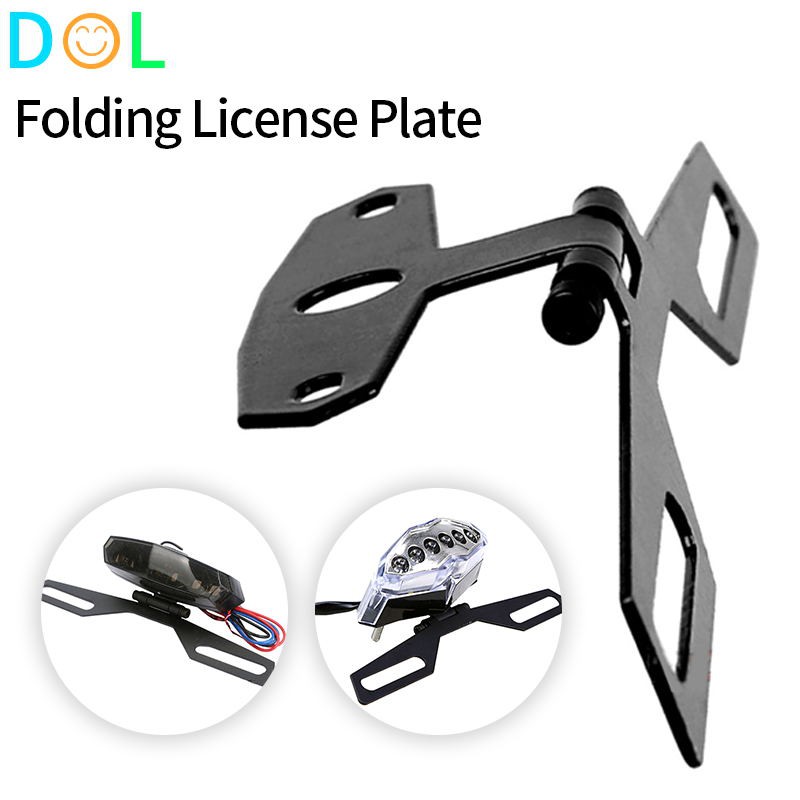 Folding License Plate Adjustable License Plate Bracket Fold Tail Light ...