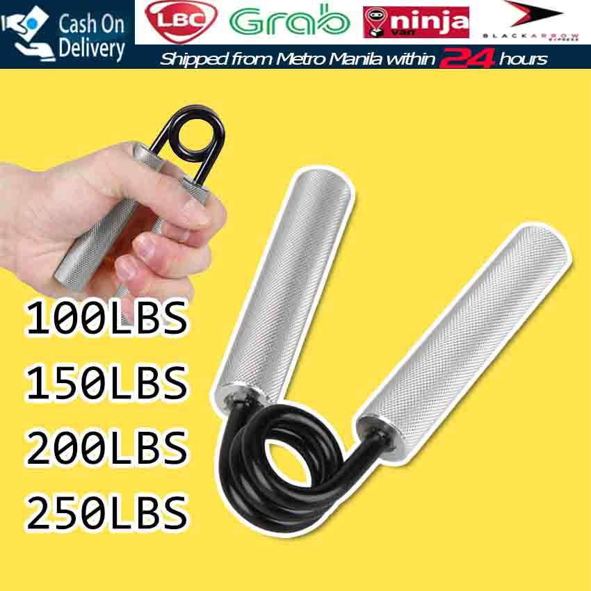 100lbs-250lbs Metal Heavy Hand Grip Exerciser for Gym Training Gripper ...