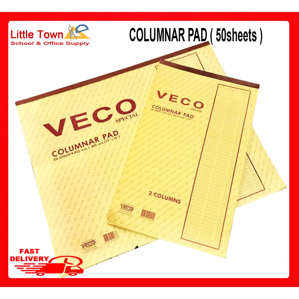 Veco Columnar Pad 50sheets | Shopee Philippines