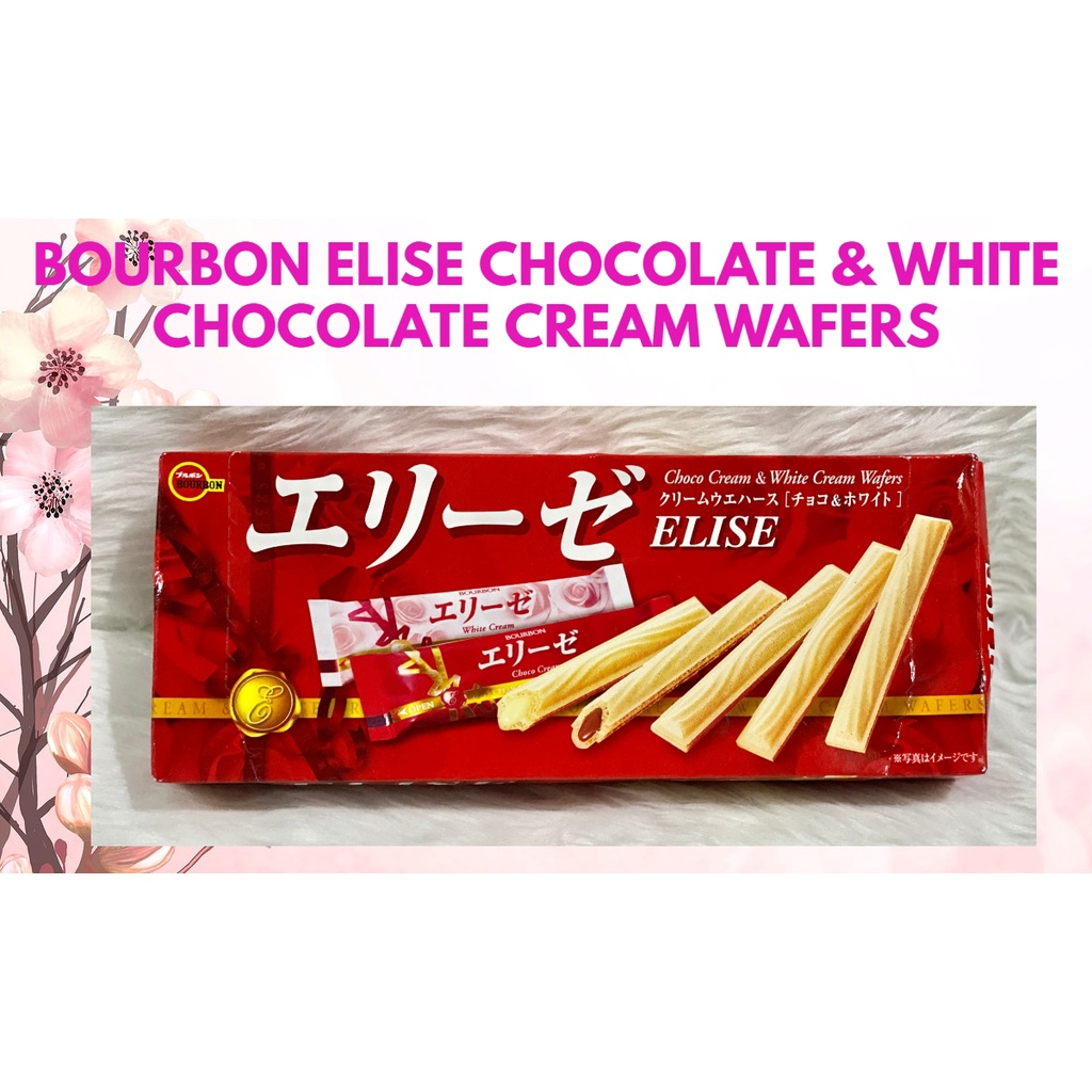 JAPAN BOURBON ELISE CHOCOLATE AND WHITE CHOCOLATE CREAM WAFER | Shopee ...