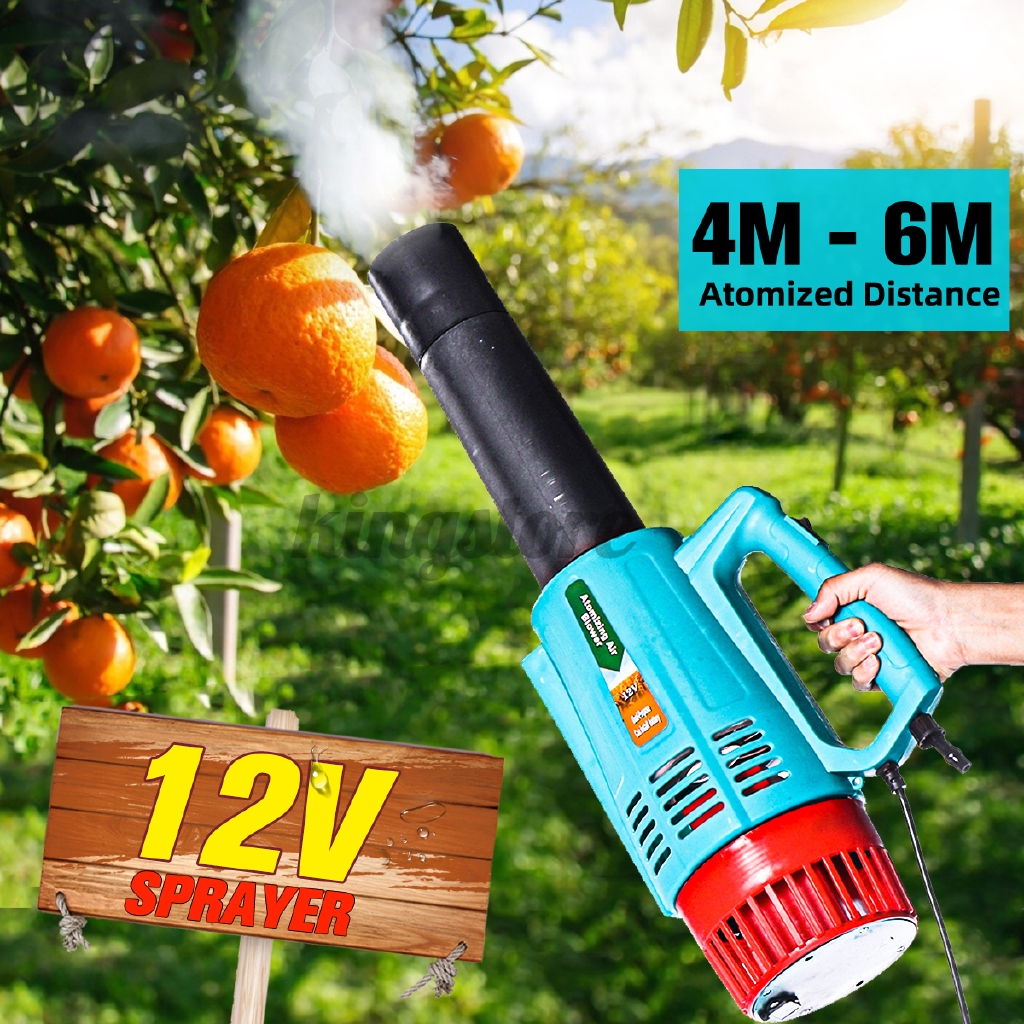 Blue Portable Electric Mist Sprayer Atomizing Blower High Pressure ...