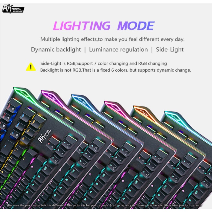 Royal Kludge RK G87 (Black) Dual Mode Non-Hotswap RGB Mechanical Keyboard Bluetooth COD ...