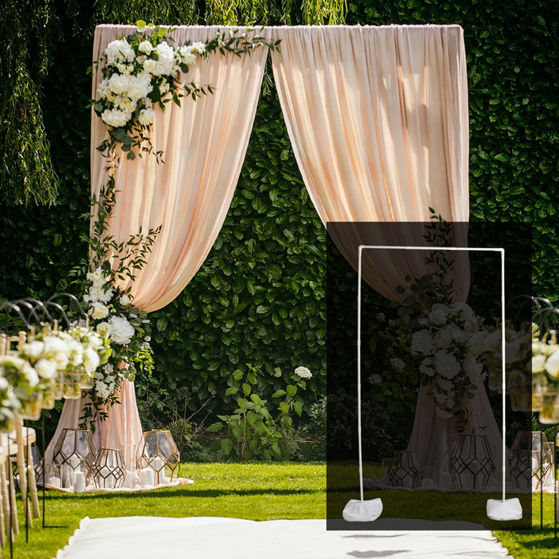2M X 1.2M Wedding Stage Background Frame Wrought Iron Decorative Flower ...
