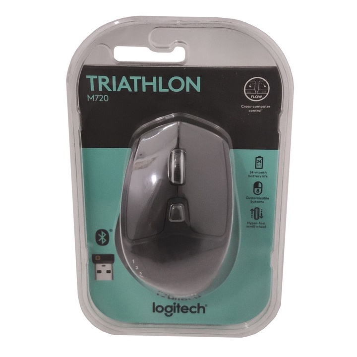 Logitech M720 Triathalon Multi-Device Wireless Mouse ( Black ) - 1000 ...