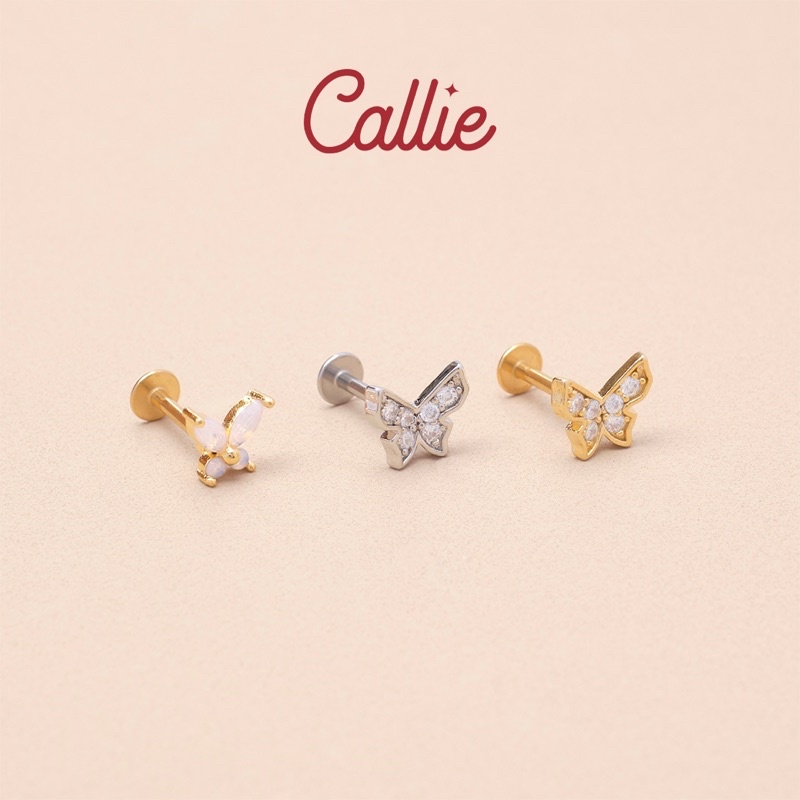 Callie Stainless Steel Fiona Butterfly Piercing Stud Sold Per Pc ...