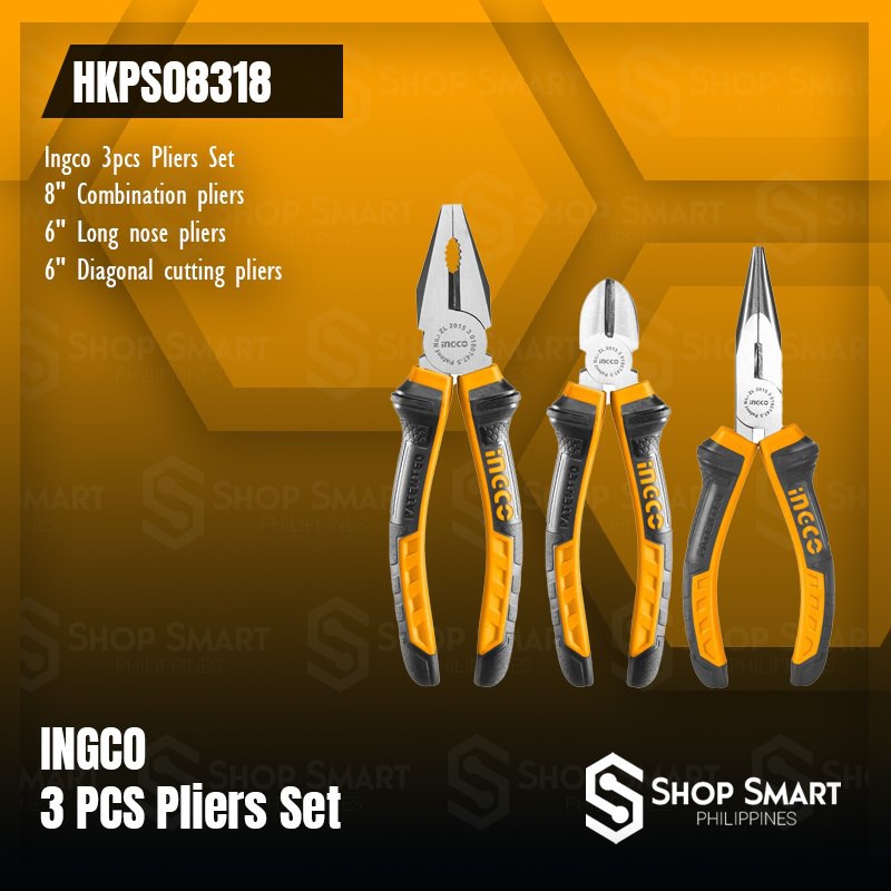 Ingco 3pcs Pliers Set (HKPS08318) | Shopee Philippines
